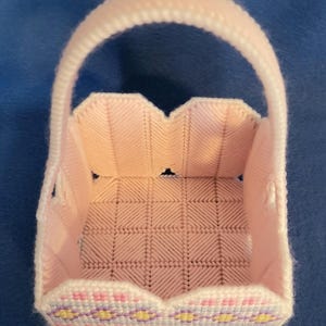 Plastic Canvas Easter Egg Basket Handmade in USA - Etsy