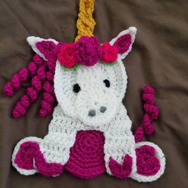 Crochet Unicorn Applique Pattern - Etsy