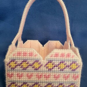 Plastic Canvas Easter Egg Basket Handmade in USA - Etsy