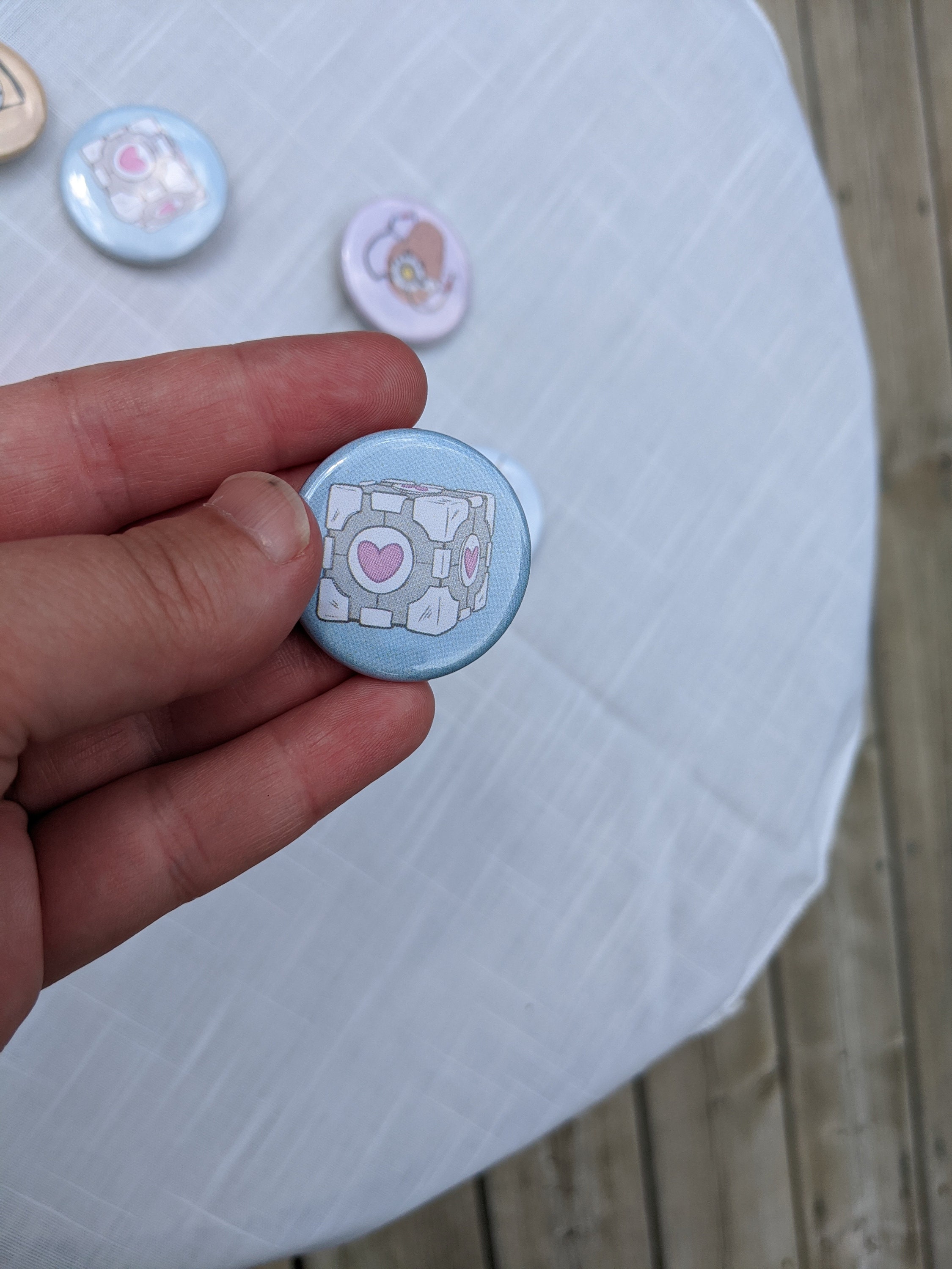 Aperture Science Companion Buttons | Etsy