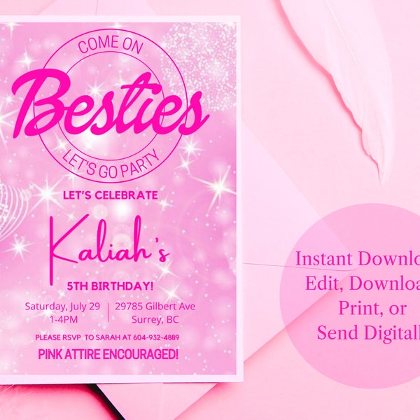 Come on Barbie Let's Go Party Invitation - Etsy