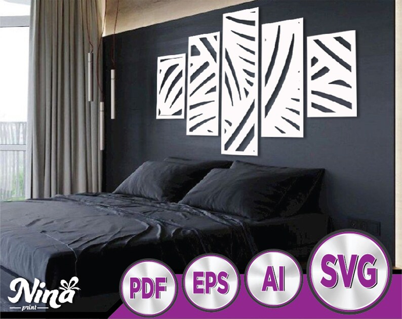 Lines 5 Panels. Laser Cut Files Svg Eps AI Pdf Laser Svg - Etsy