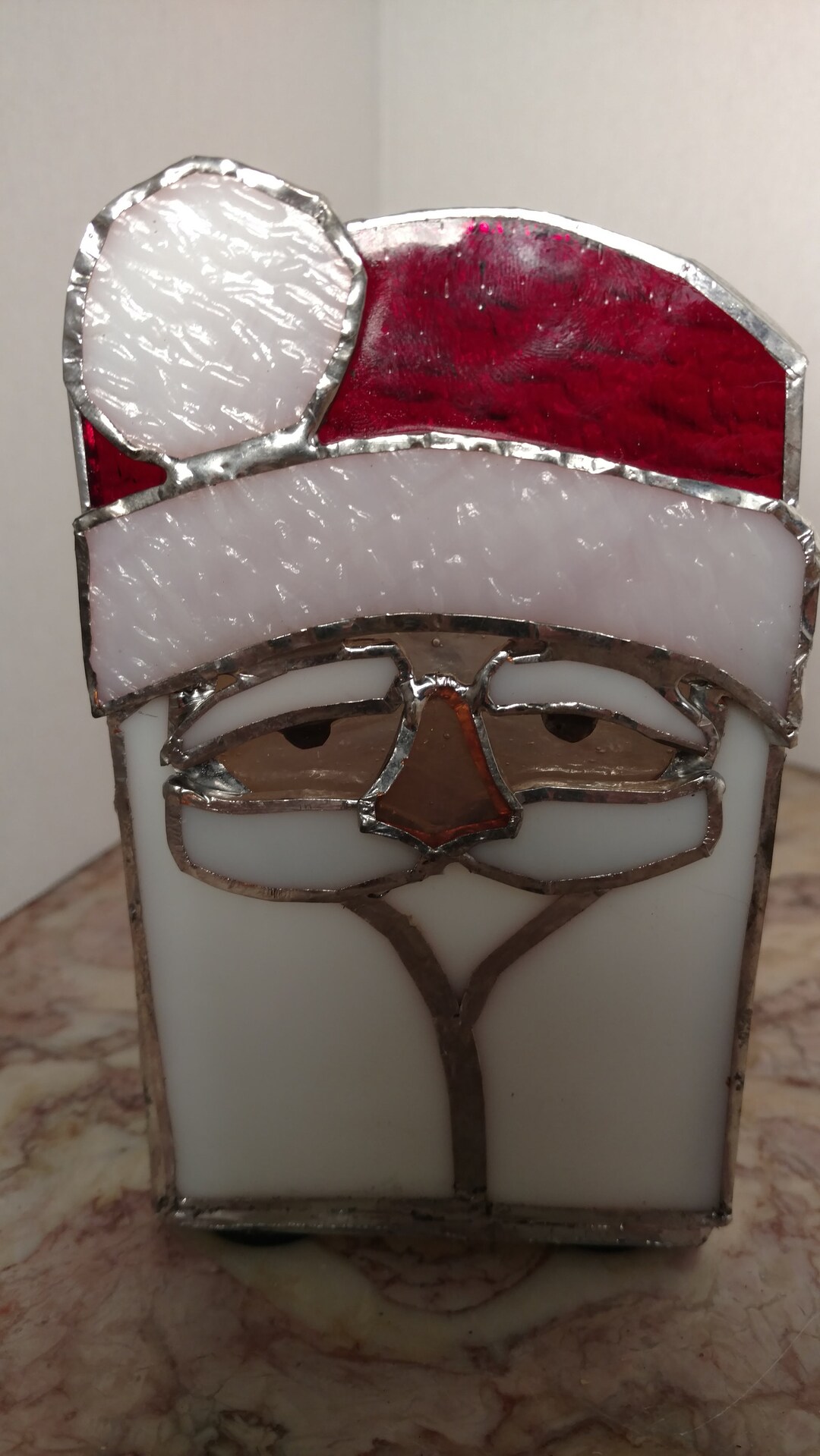 Small Stained Glass Santa Box - Etsy