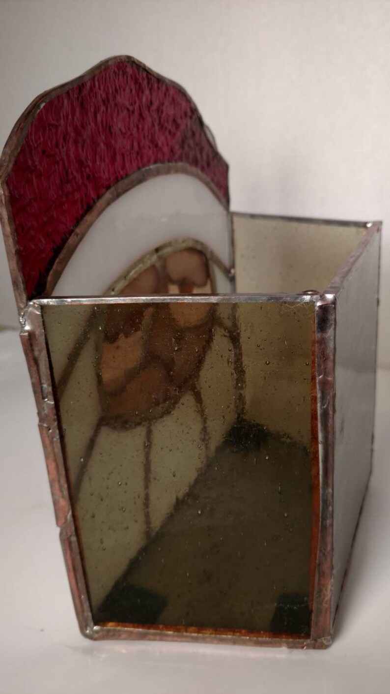 Santa Stained Glass Large Box - Etsy