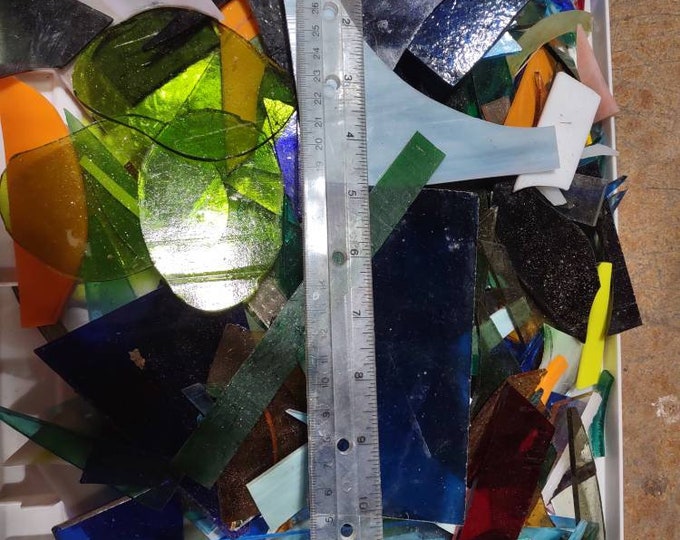 5lb Scrap Stained Glass for Mosaics - Etsy