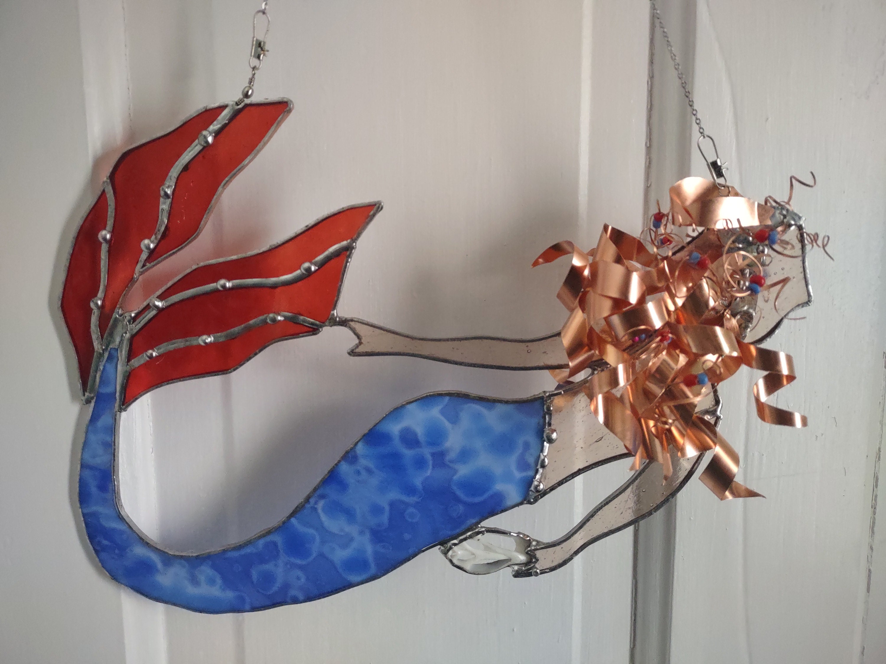 Glorious Royal Stained Glass Mermaid - Etsy