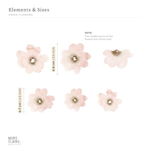 Emma Flowers Fabric Wall Stickers Removable & Reusable - Etsy