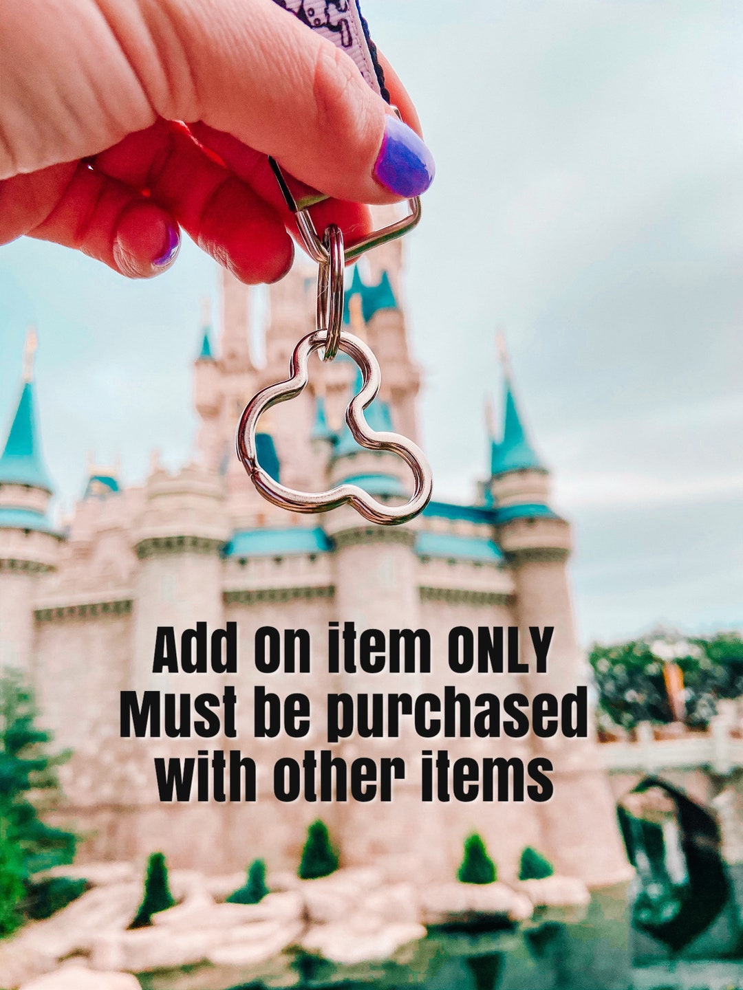Add on Mouse Head Key Ring - Split Key Ring - Key - Ring - Add on ONLY ...