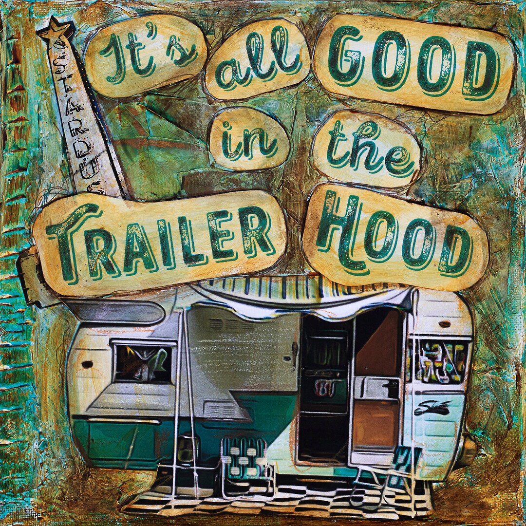 Vintage Camper Trailer Digital Art - Etsy