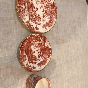 Royal Crown Derby Red Aves Tea Set - Etsy