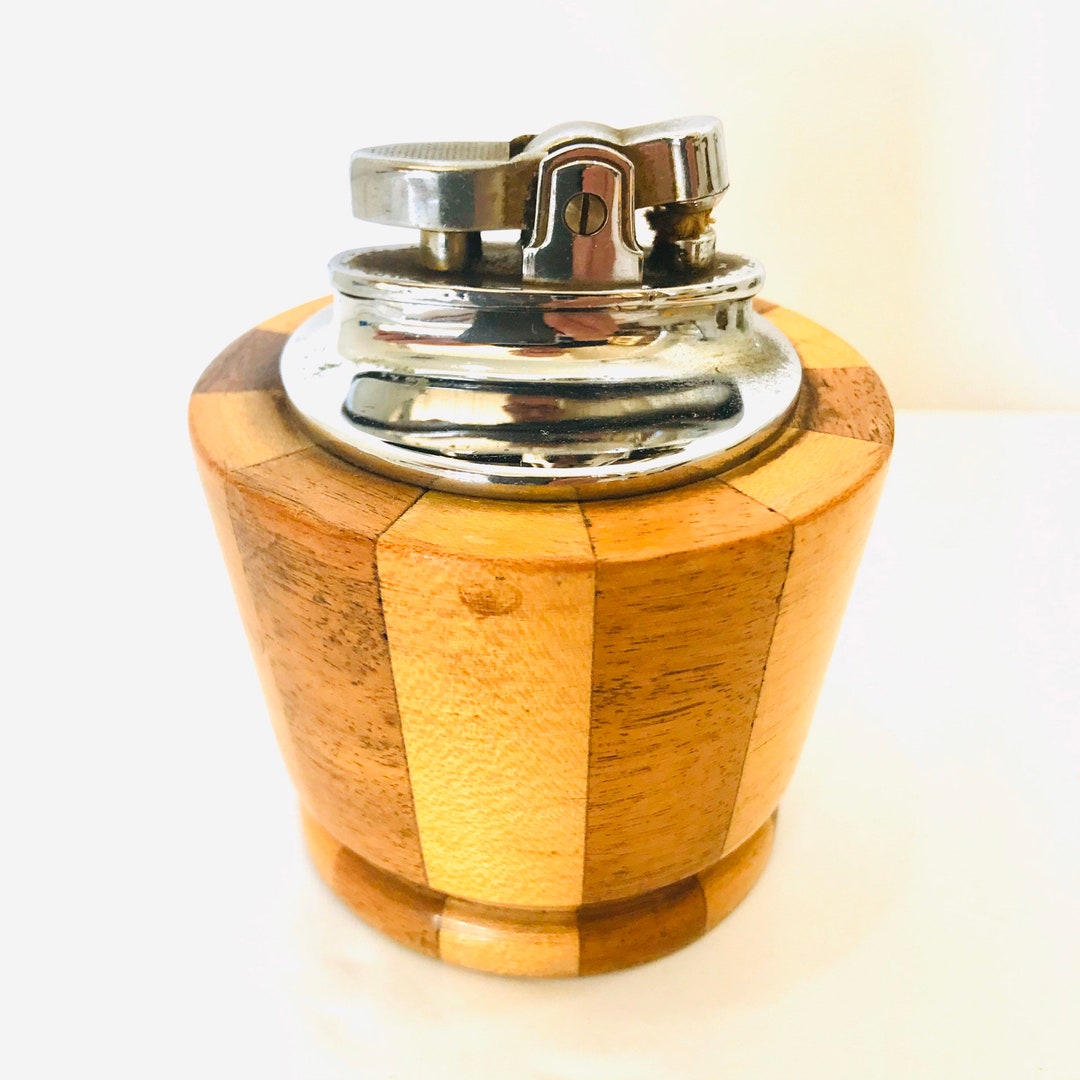 Vintage Wooden Rolstar Table Lighter - Etsy