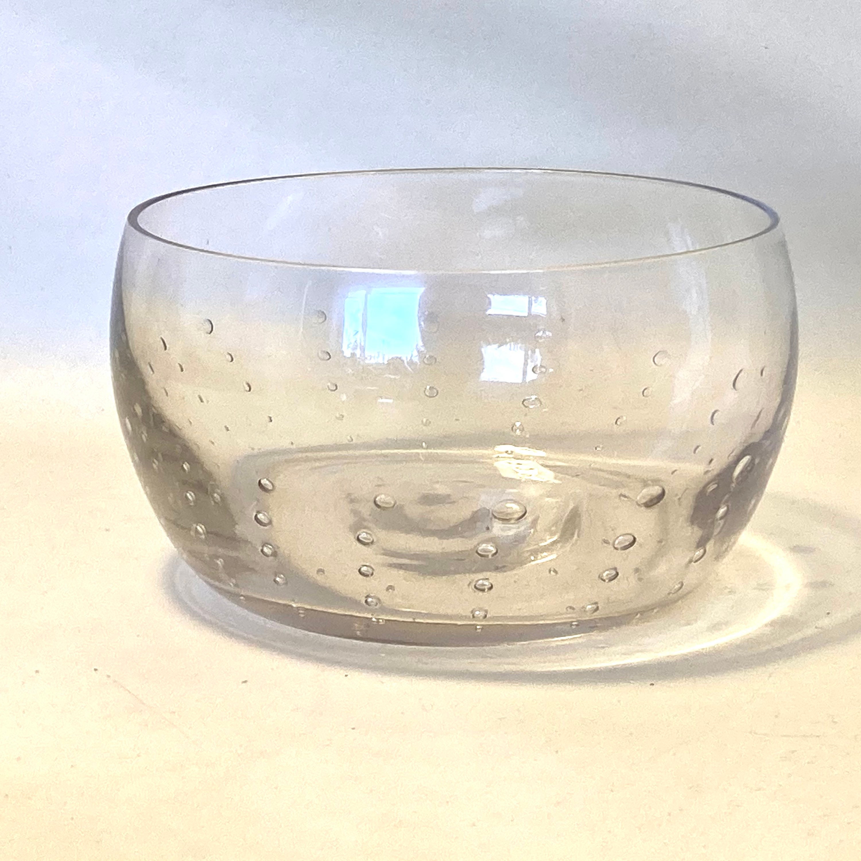 Tazón de vidrio transparente vintage con burbujas controladas - Etsy España