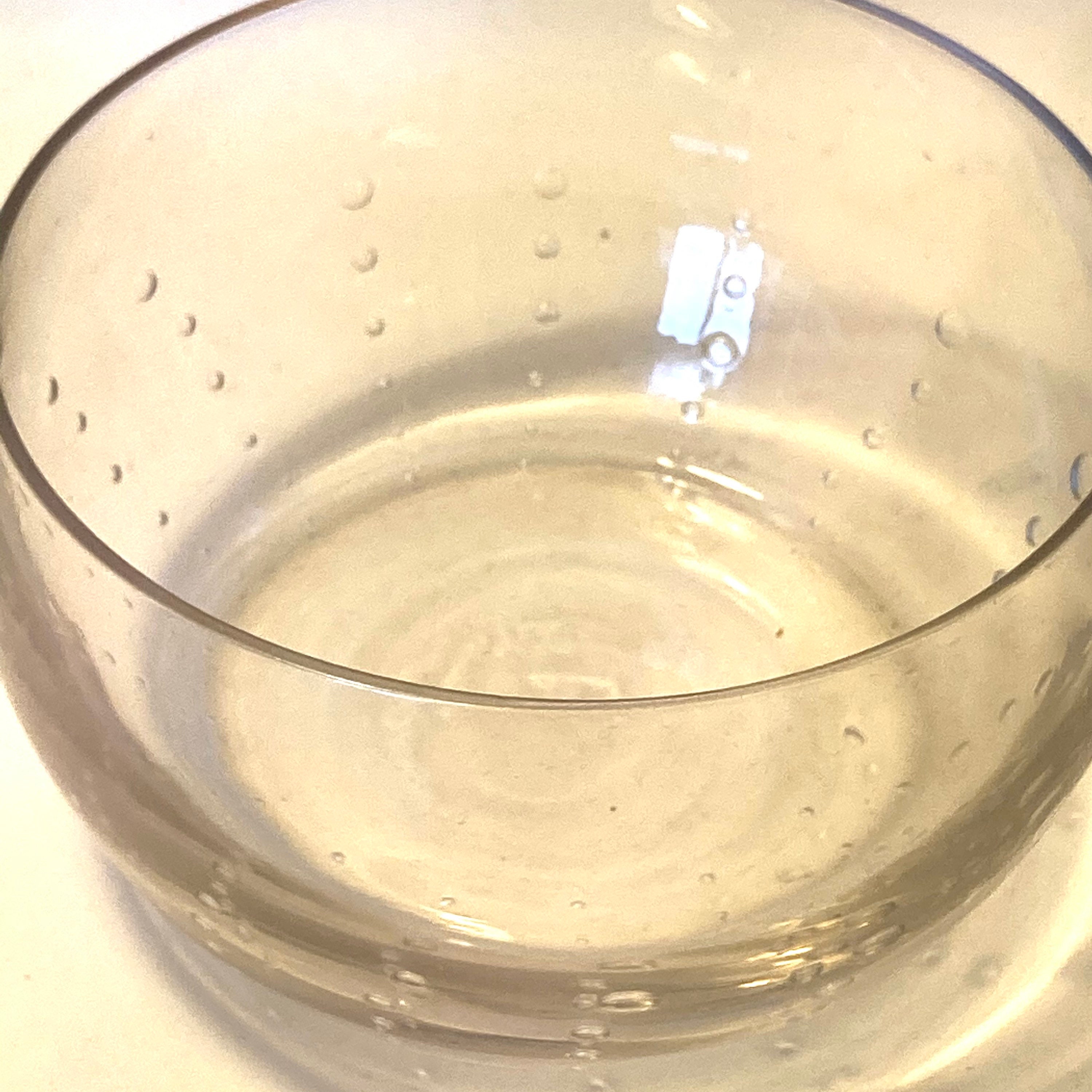 Tazón de vidrio transparente vintage con burbujas controladas - Etsy España