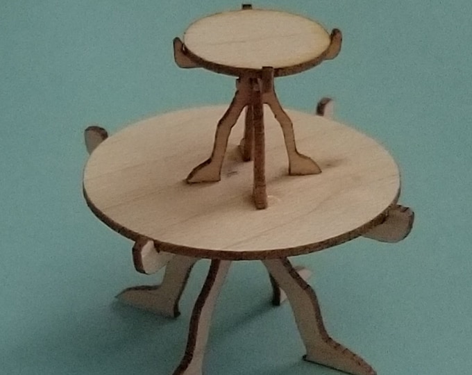 2 Tier Round Display Table 1/4 Inch Scale - Etsy