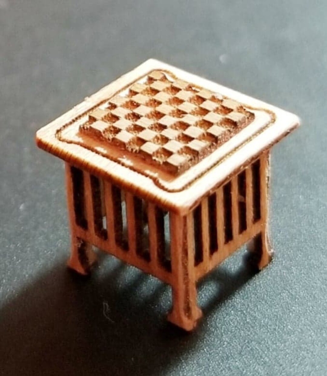 1/4 Inch Scale Miniature CHECKER BOARD TABLE - Etsy