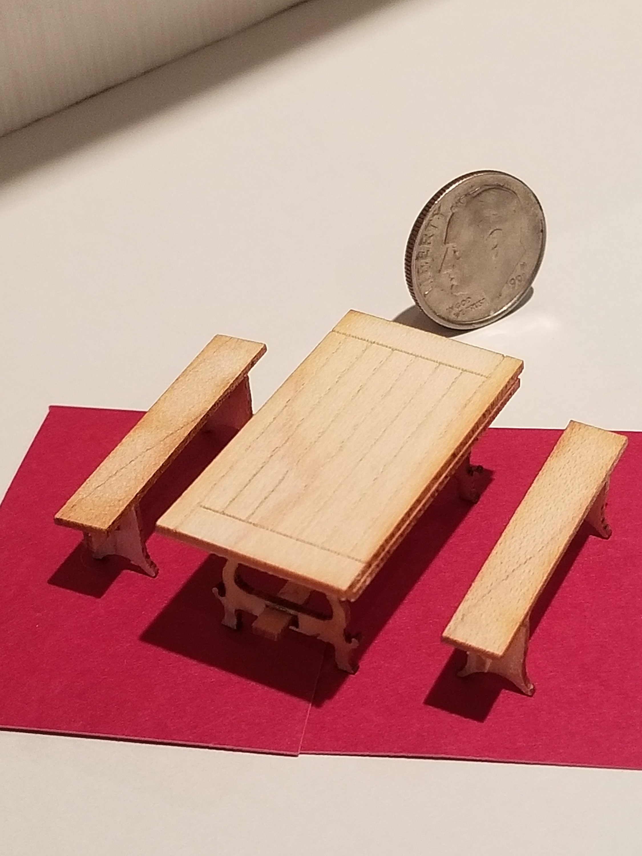 1/4 Inch Scale Miniature PICNIC TABLE - Etsy