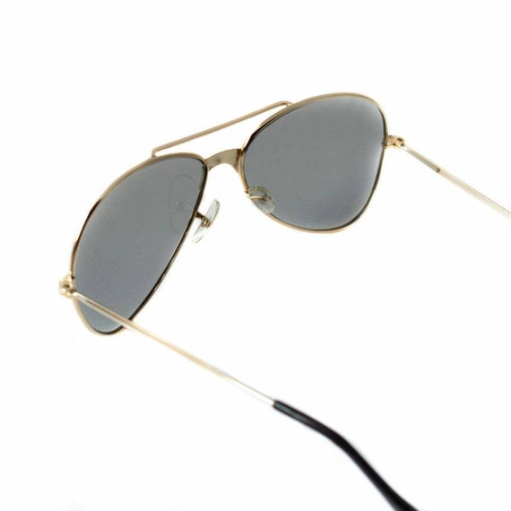 70s Gold Frame Aviator Sunglasses with Light Glass Ti… - Gem