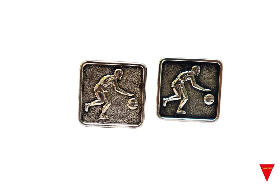 1970s Vintage Basketball Cufflinks, Sports Theme, Made in USA - Etsy