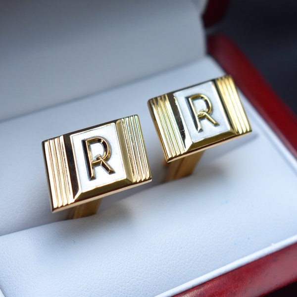 Letter Cufflinks - Etsy