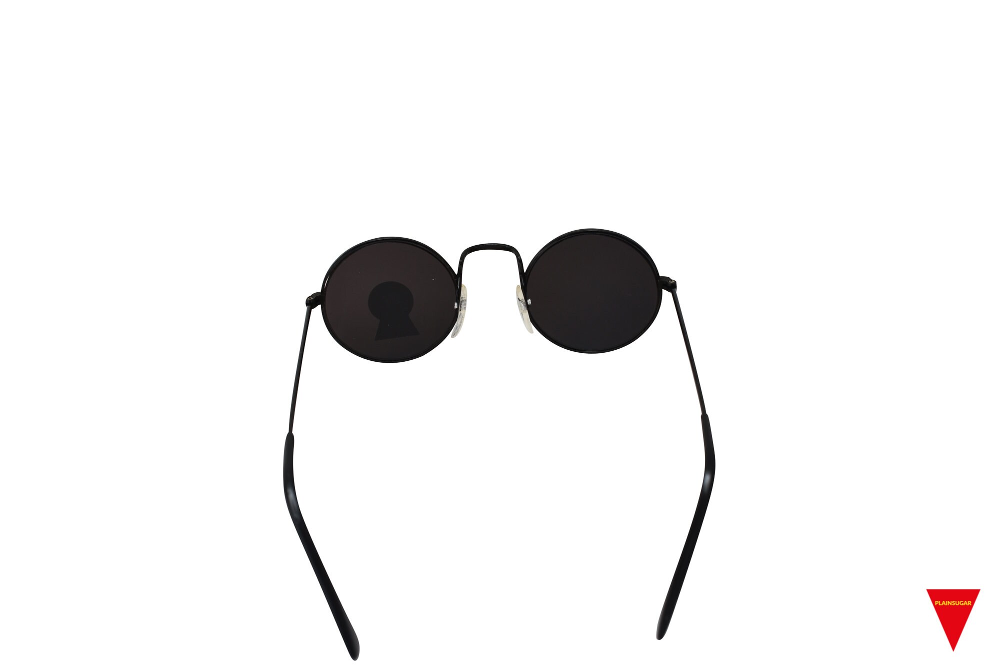 80's Small Round Glasses Vintage Black Frame Mirrored | Etsy