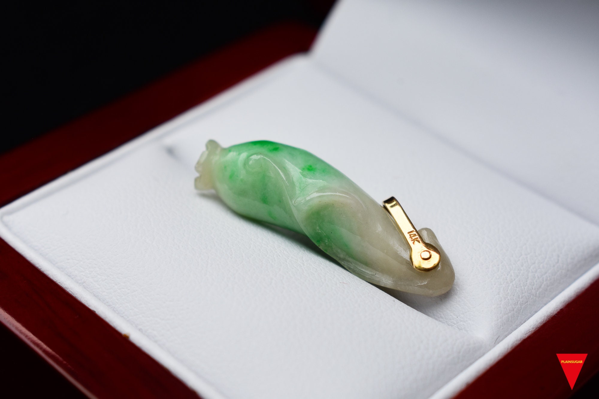 14K Yellow Gold Jadeite Jade Koi Fish Pendant Grade - Etsy