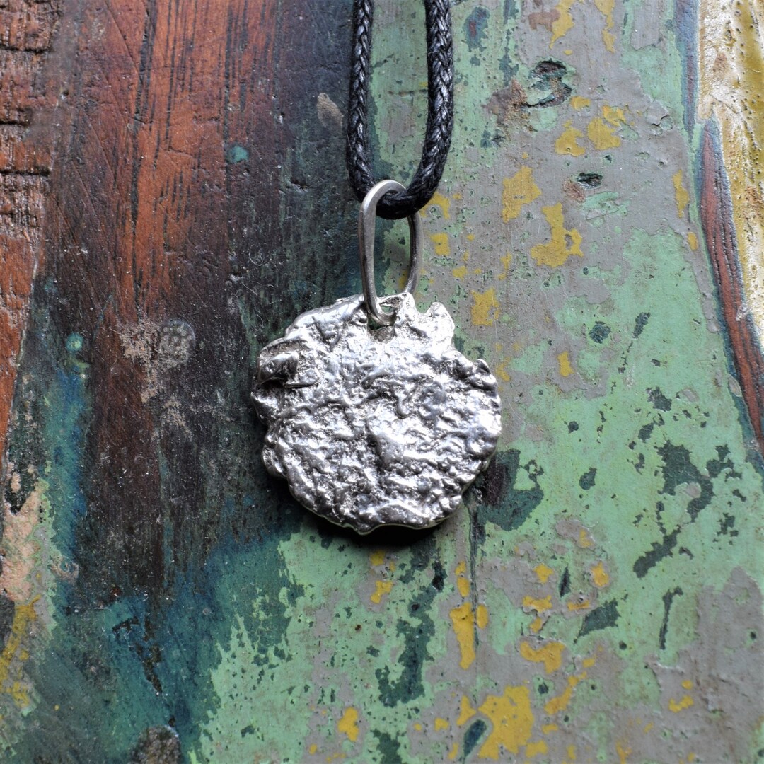 Uniquely Textured Silver Nugget Pendant Made in Sterling Silver a One ...