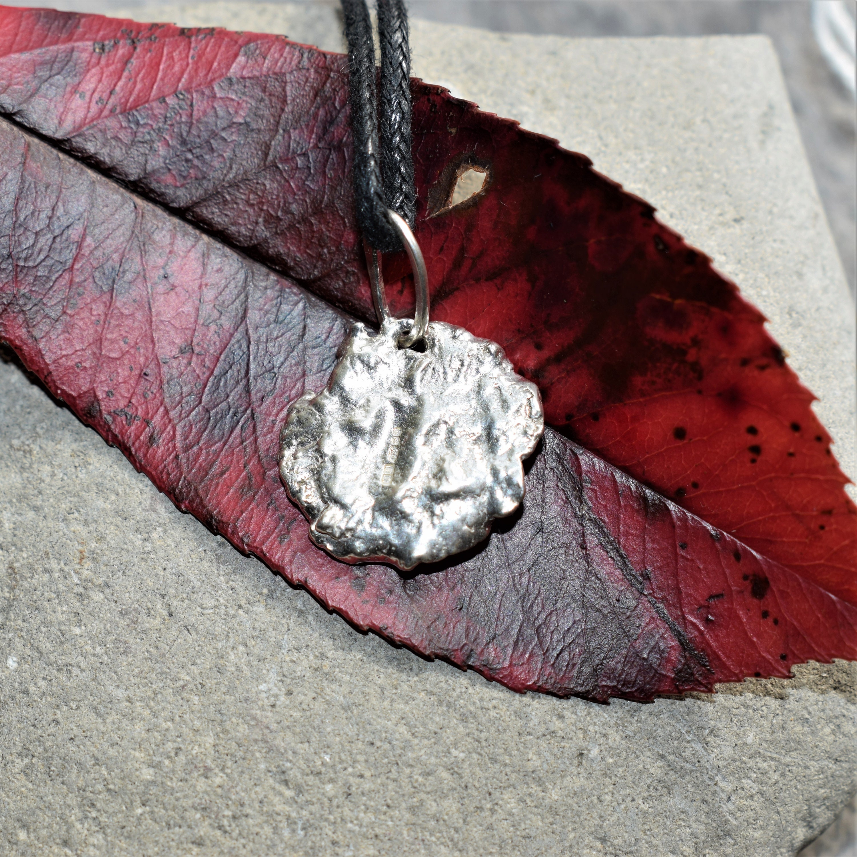 Uniquely Textured Silver Nugget Pendant Made in Sterling | Etsy