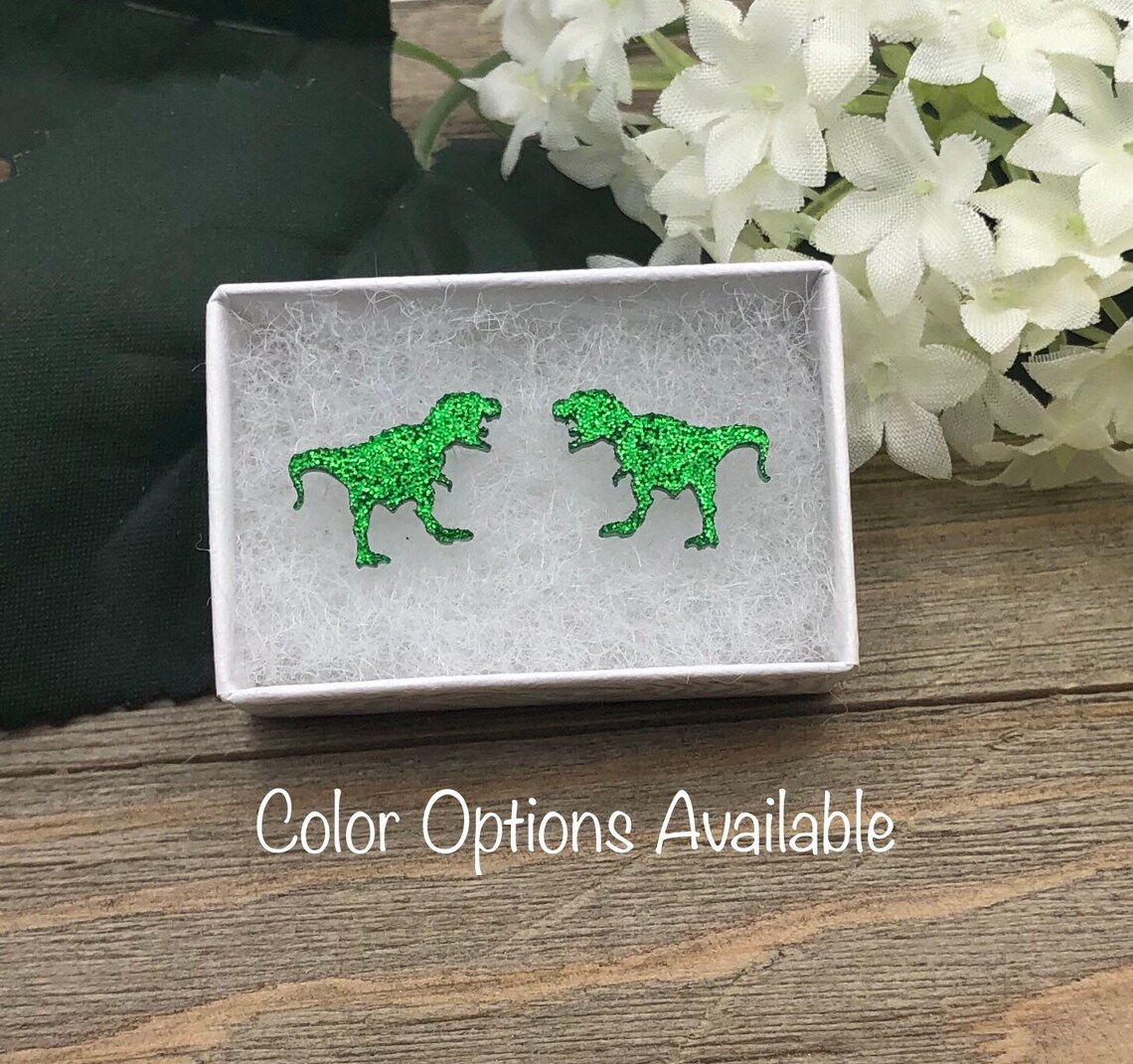 T-rex Acrylic Earrings - Etsy