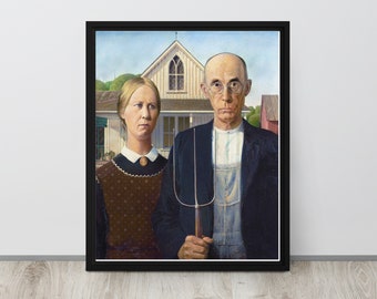 American Gothic 1930 Famous Painting. , Wall Art - Etsy