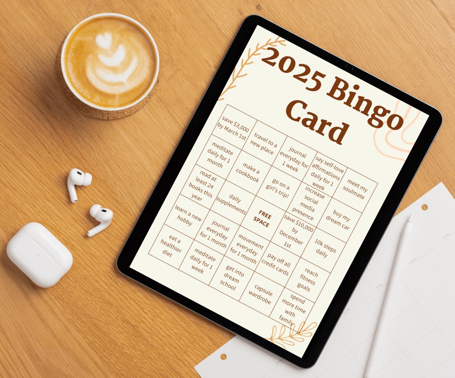 2025 Personalizable Goal-setting Bingo Card: Fun & Motivational ...