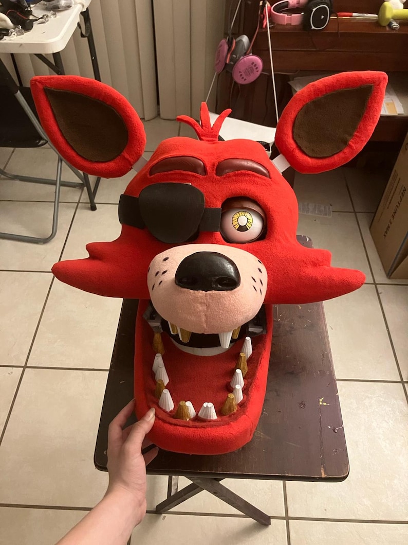 Five Nights at Freddy's Costume 3D PRINTED Custom Fnaf Cosplay Foxy Mask Security Breach Bonnie ...