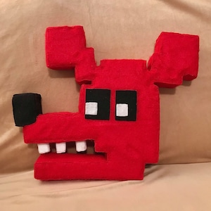Fnaf Michael Afton Foxy Head Plush Handmade 8-bit Toy Five - Etsy