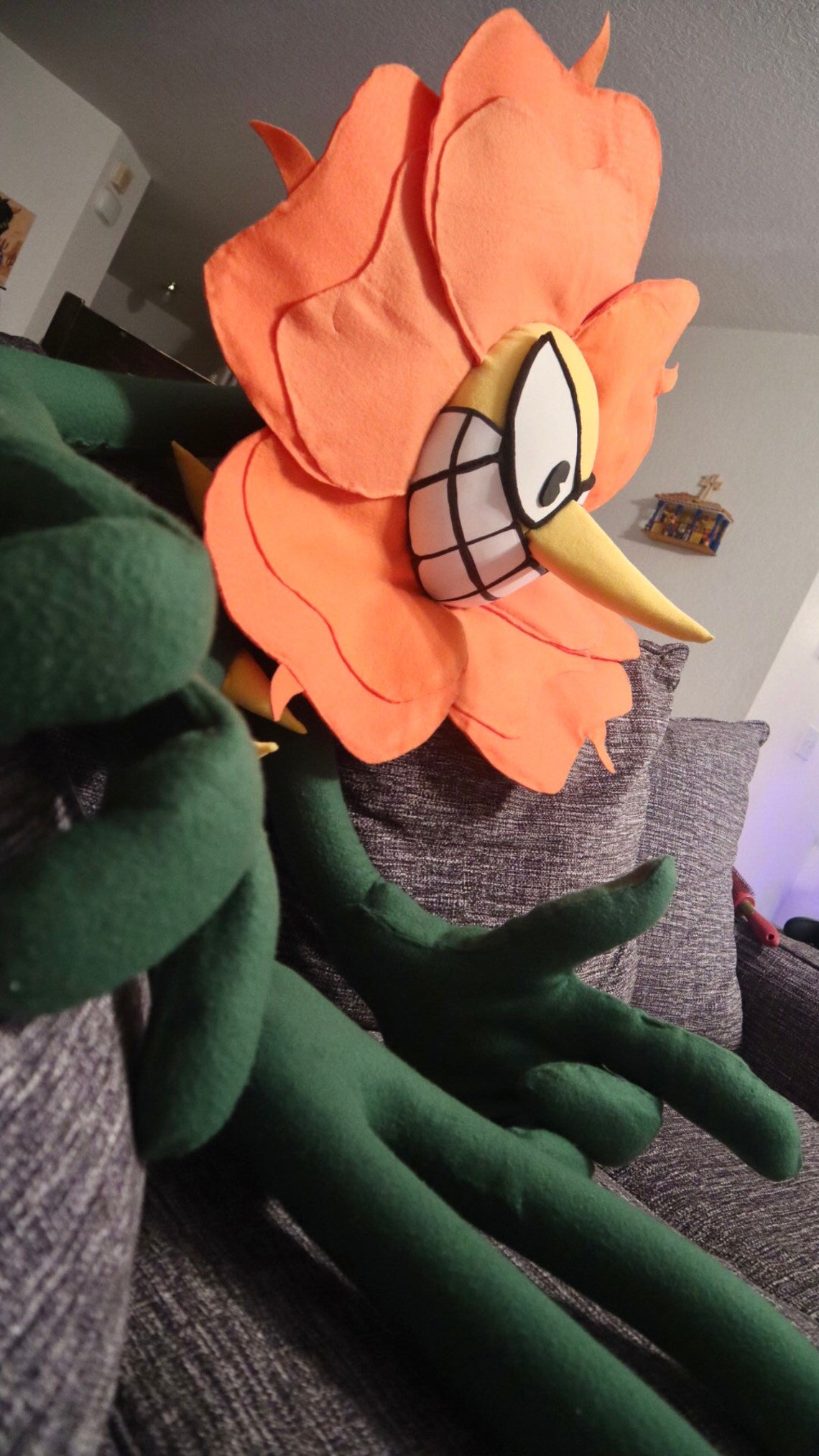 Cuphead Cagney Carnation HUGE Prop Cartoon Figure Statue Mugman ...