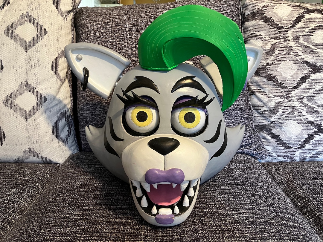 Roxanne Wolf Fnaf Prop Mask 3D Printed Cosplay Head Security Breach ...