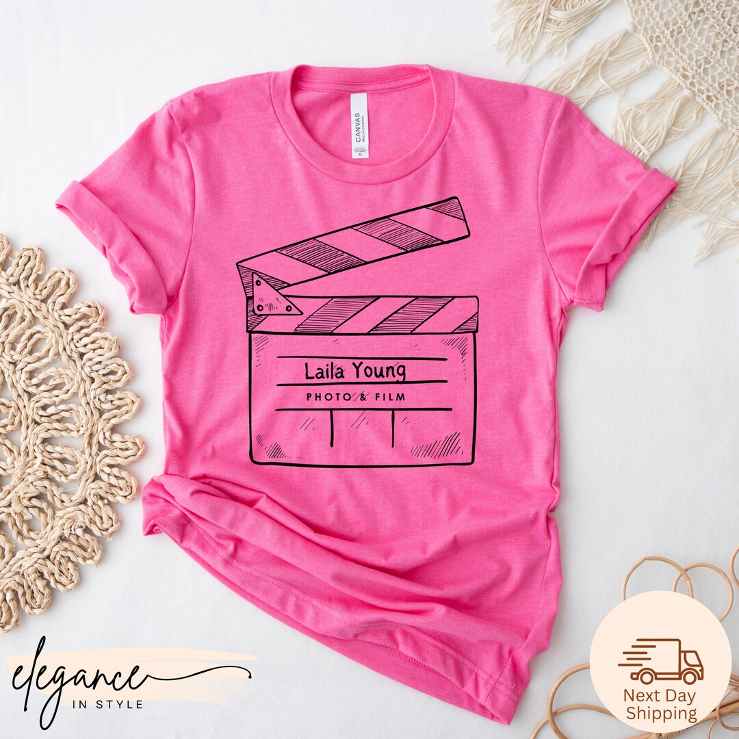 Custom Name Videography Logo Tshirt, Videographer BFF Birthday Gift - Etsy