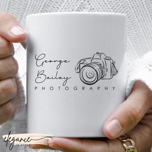 Custom Name Photographer Logo Mug, DSLR Camera Lover Birthday Gift ...