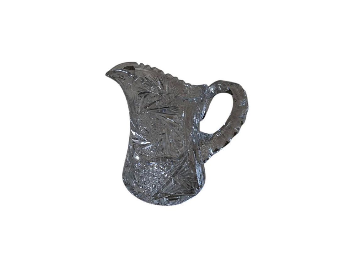 Antique American Brilliant Crystal Cut Pitcher - Etsy
