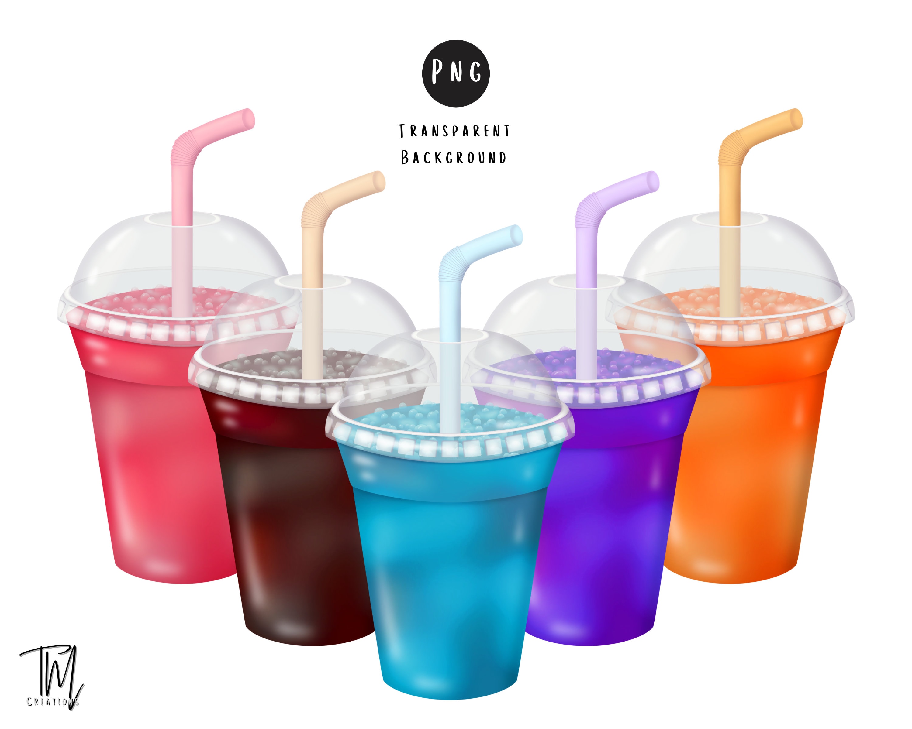 Slushies Clipart. PNG Transparent Background - Etsy Australia