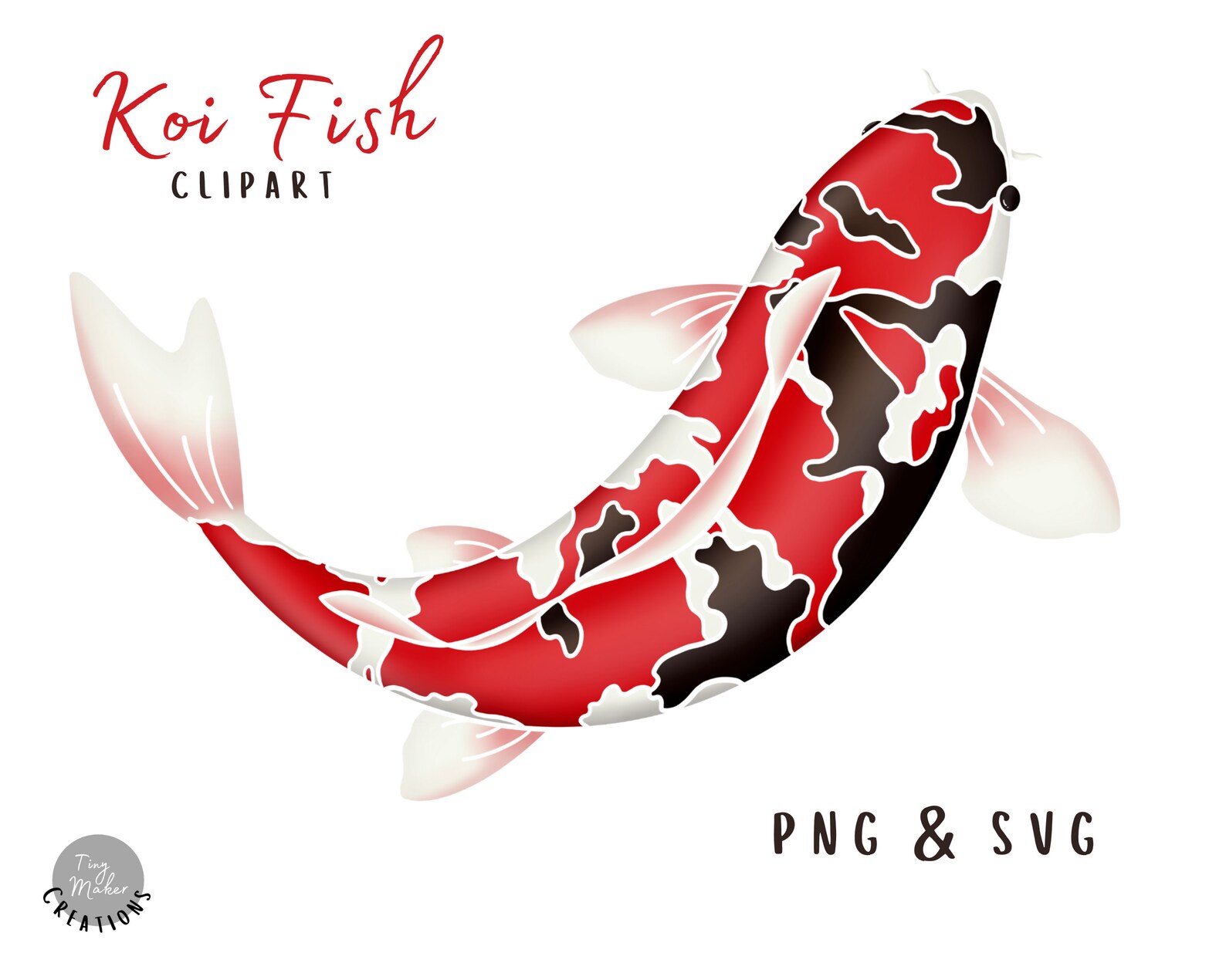 Fish Svg Koi Fish Svg Koi Fish Clipart Fish Clipart | Etsy
