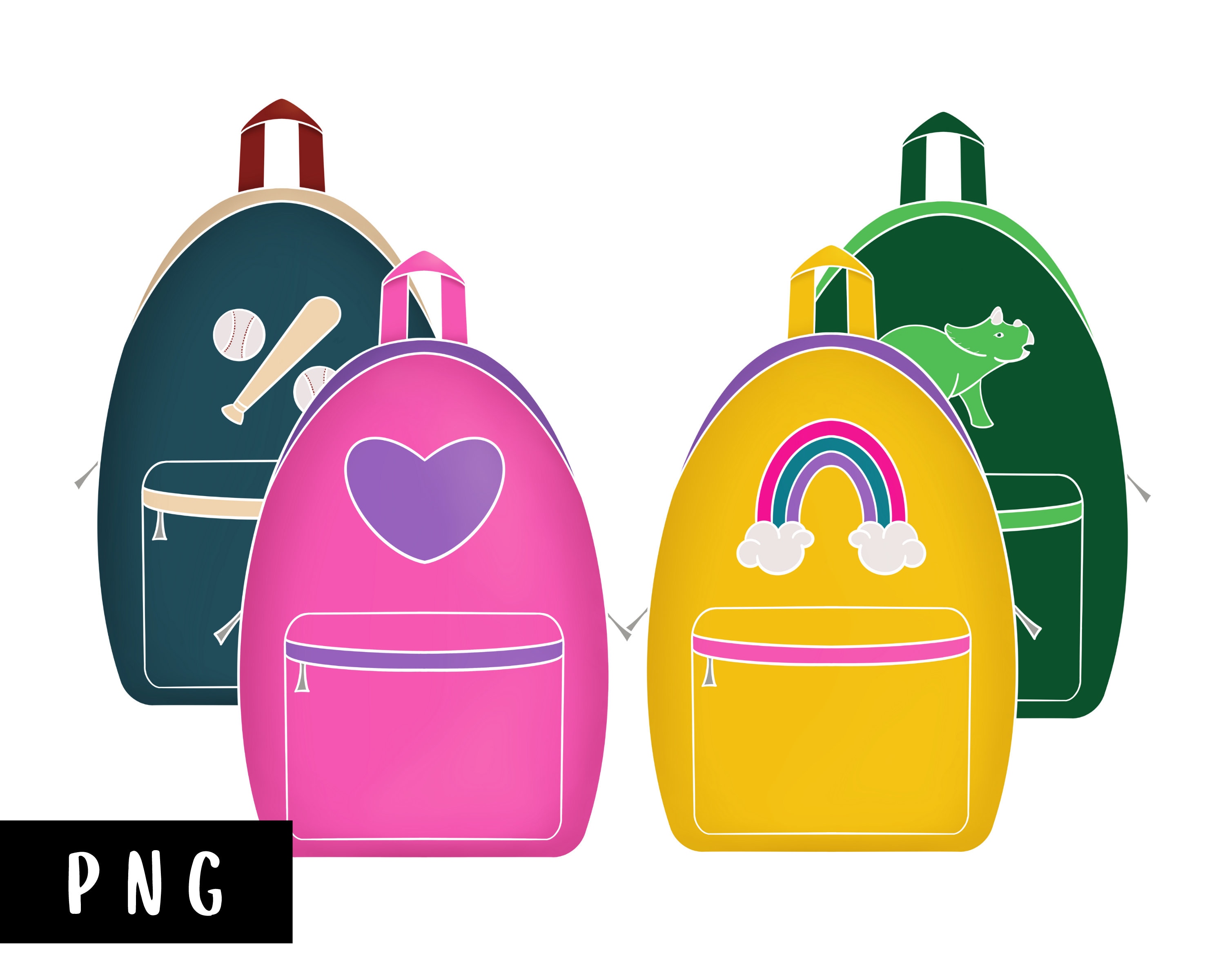 Rucksack Png Kinderrucksack Clipart Lehrer Clip Art Back to - Etsy ...