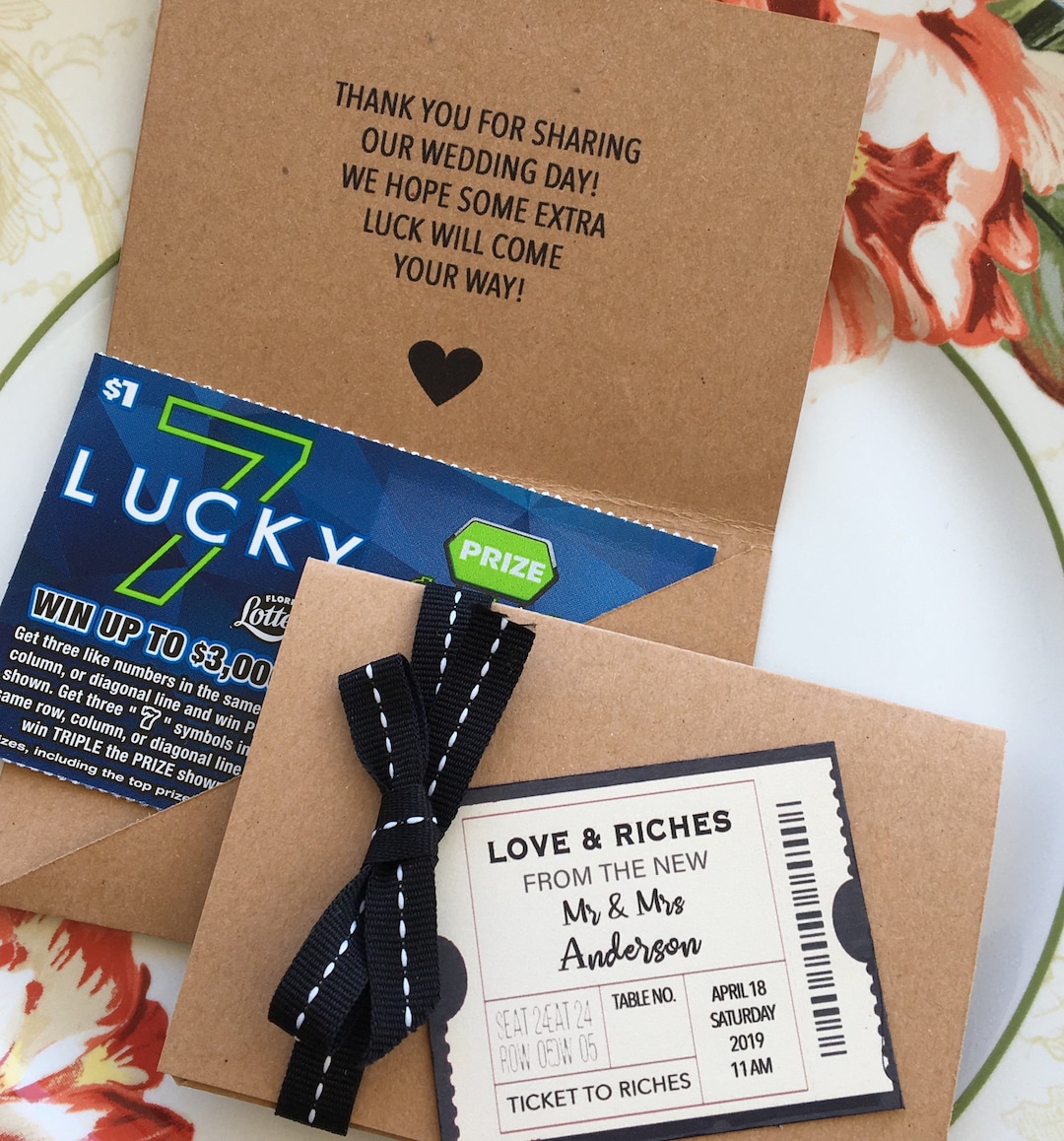 Wedding Favor Lottery Ticket - Etsy