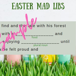 Easter Mad Libs 12-pack | Printable Easter Activity | Easter Party Game ...