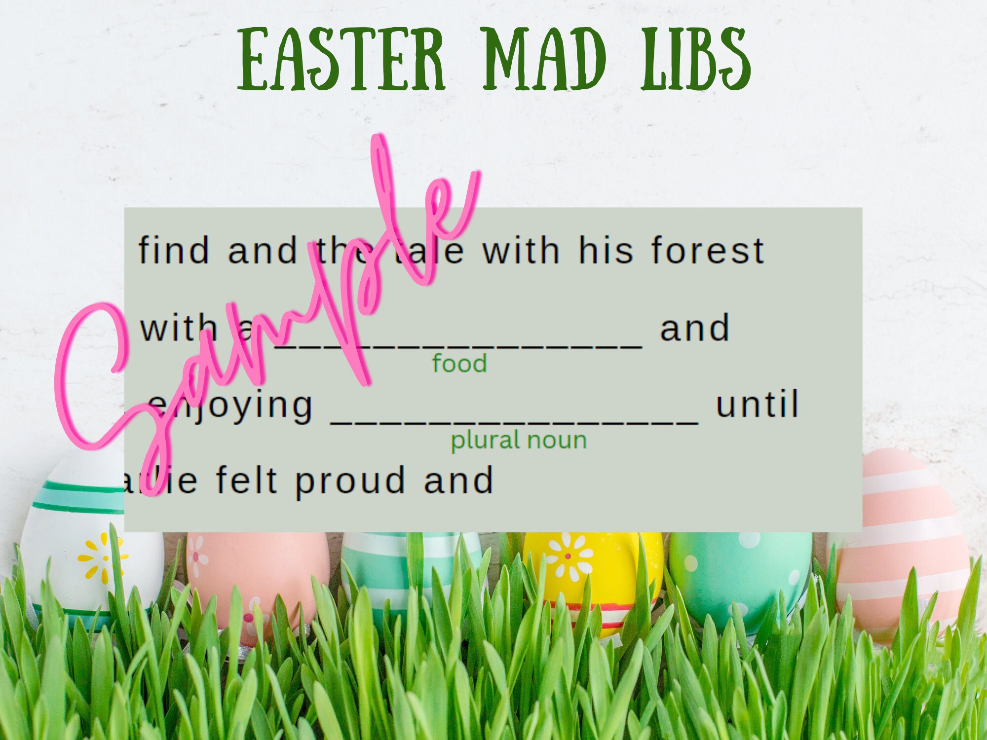 Easter Mad Libs Pack #2 | Printable Easter Activity | Easter Party Game ...
