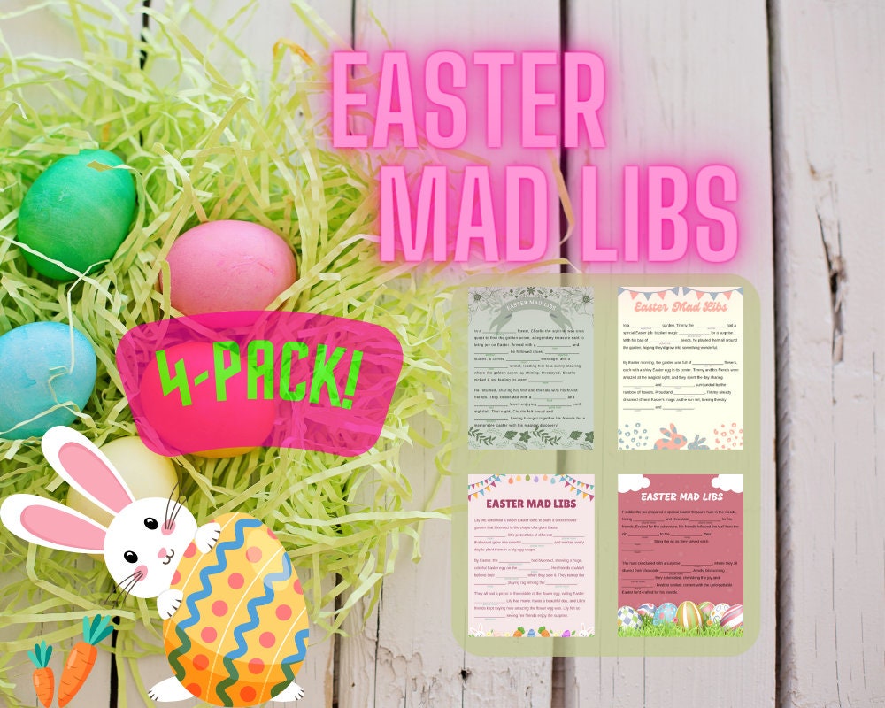 Easter Mad Libs Pack 3 Printable Easter Activity Easter Party Game for ...