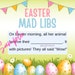Easter Mad Libs 12-pack | Printable Easter Activity | Easter Party Game ...