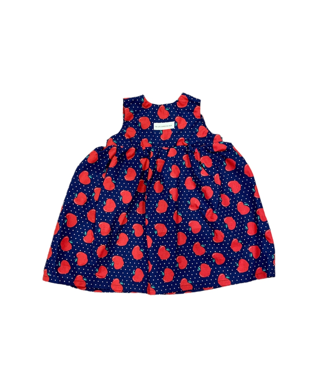 Red Apples Baby Dress, Fall Themed Apple Baby Dress, Apple Picking Baby ...