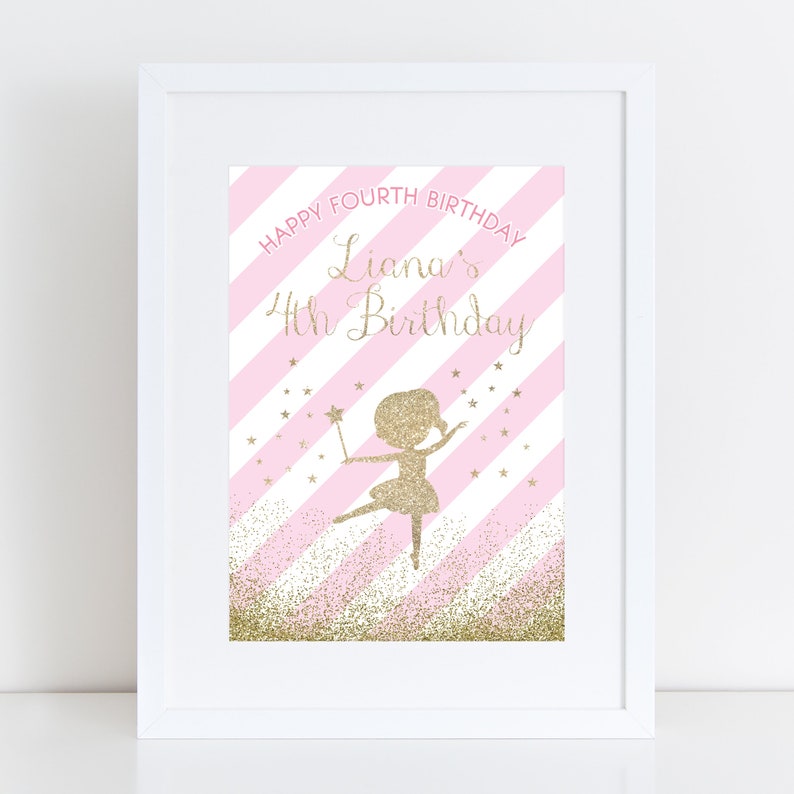 Glitter Ballerina Party Welcome Sign Editable and Printable by You With ...