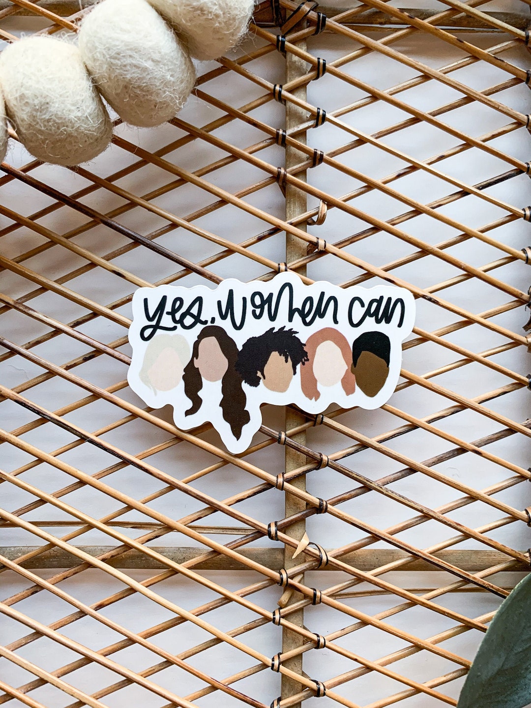 Yes Women Can Sticker Women Sticker Support Women Sticker Female ...