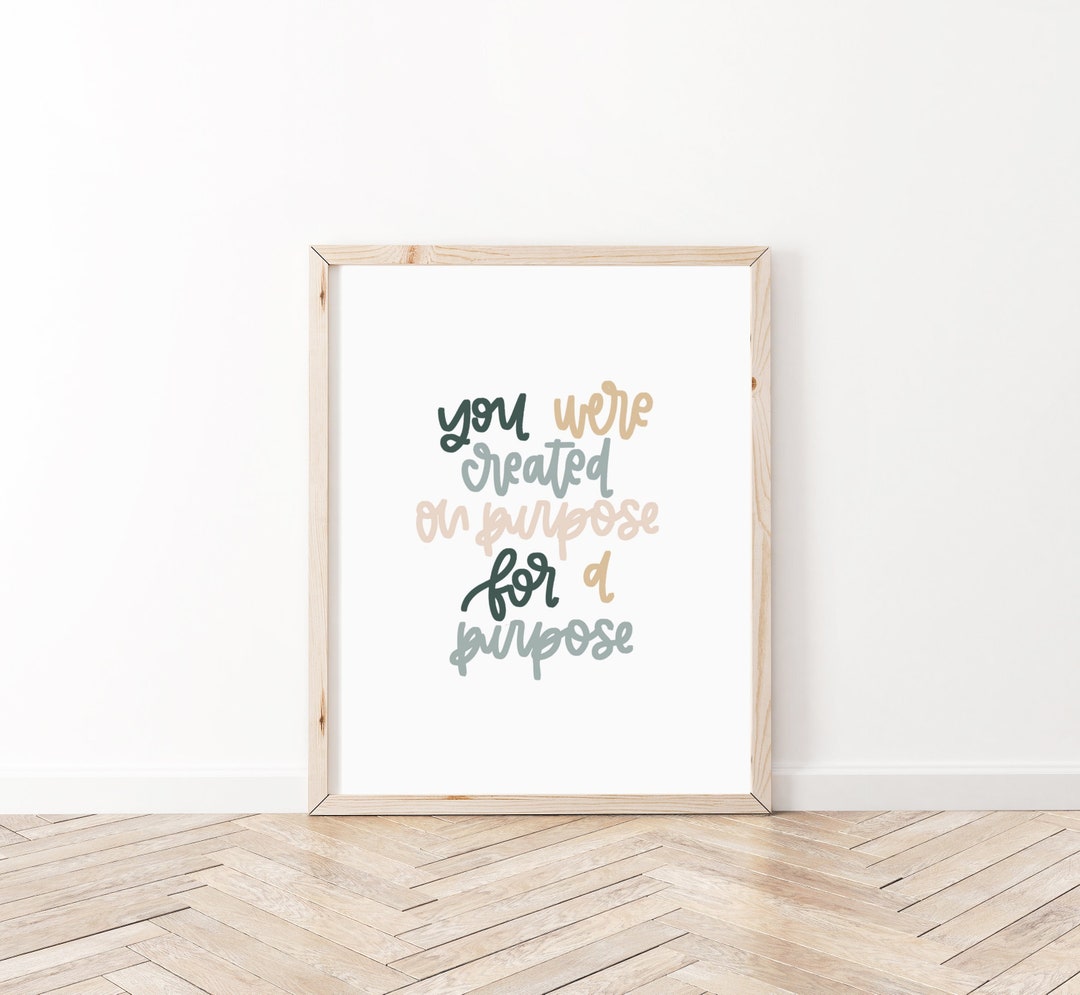 Positive Affirmations Wall Art | Created on Purpose for a Purpose Print ...