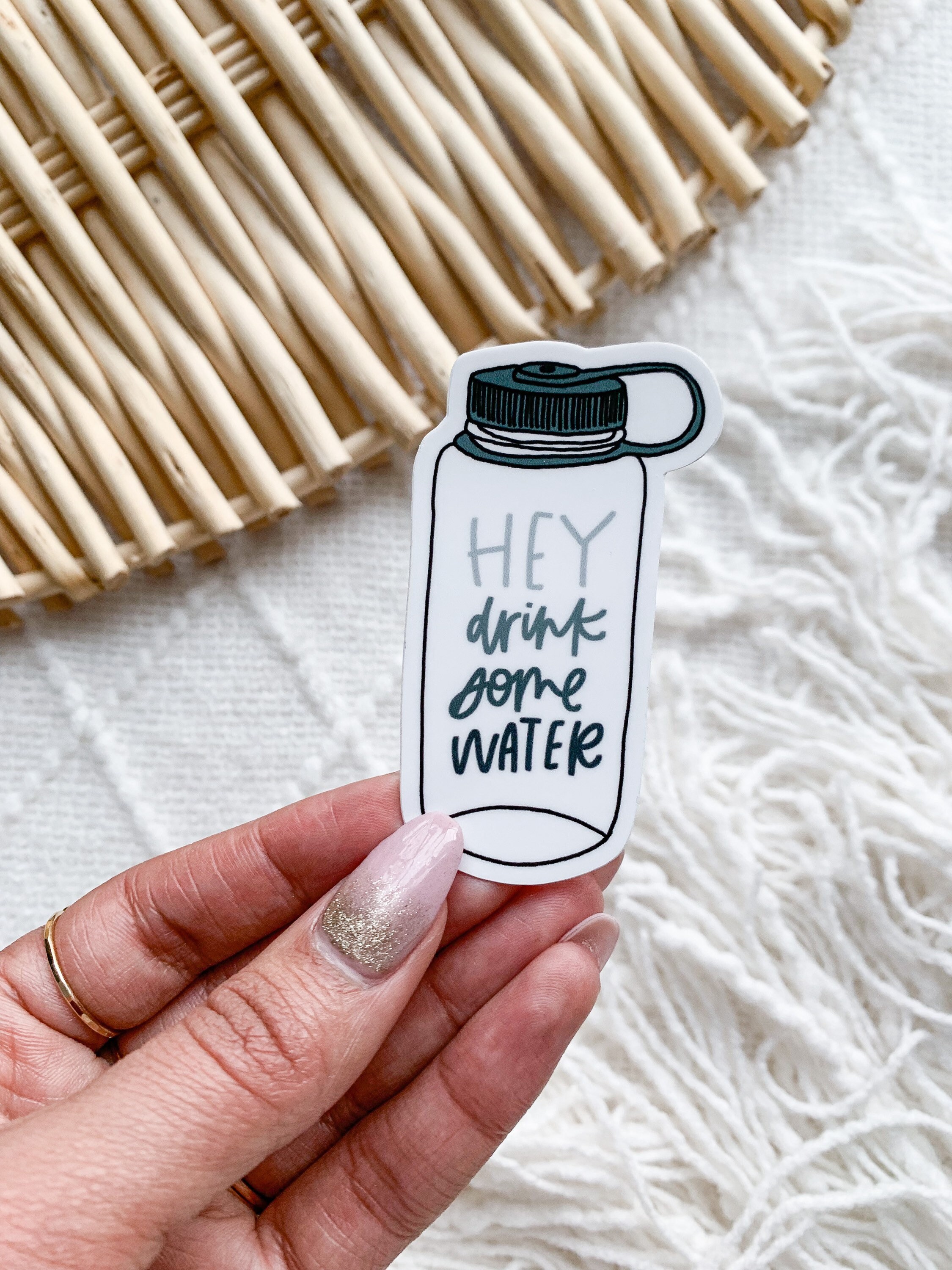 Hey Drink Some Water Sticker Self-care Sticker Drink Water - Etsy